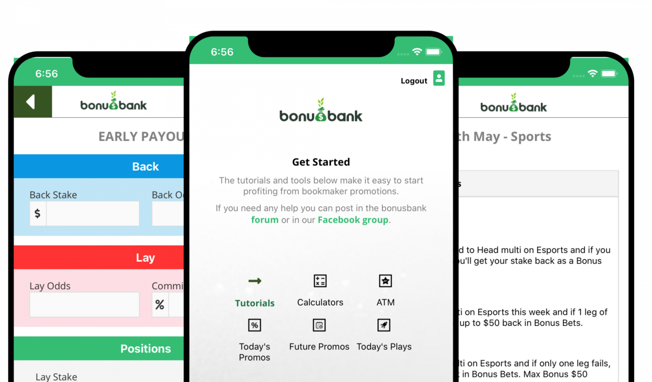Matched Betting App - Bonusbank - Make Money Online